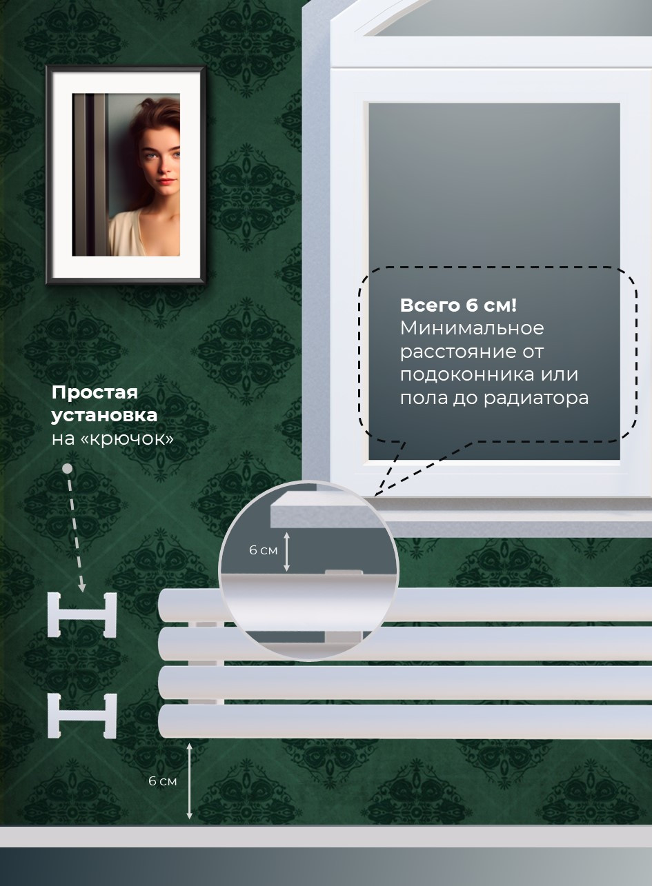 Радиатор ROUND горизонтальный - WS дизайнерские радиаторы